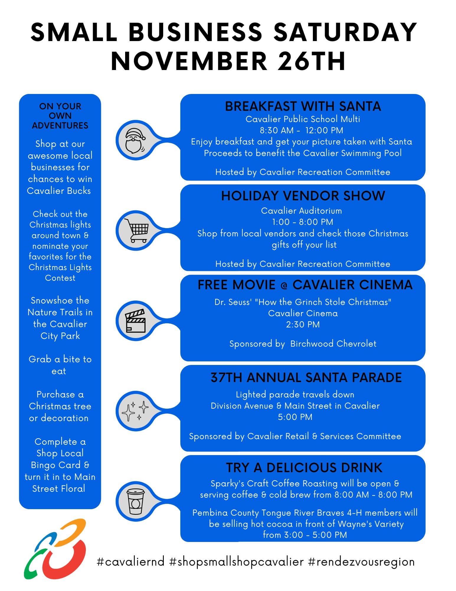 Small Business Saturday - Cavalier Chamber of Commerce