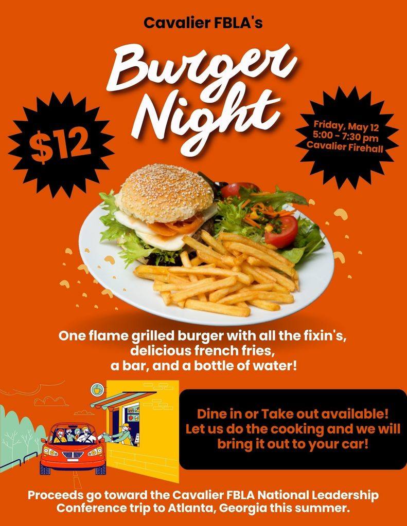 Burger Night - Cavalier Chamber of Commerce